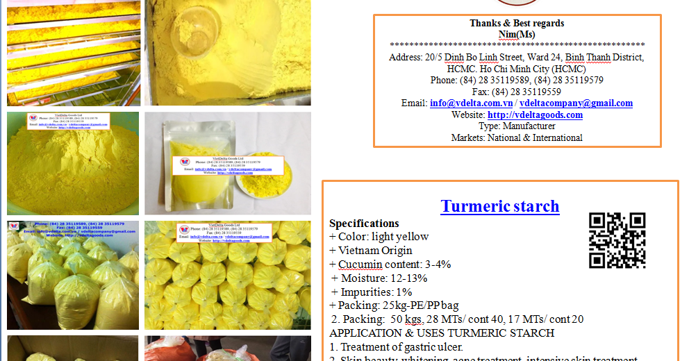Turmeric starch