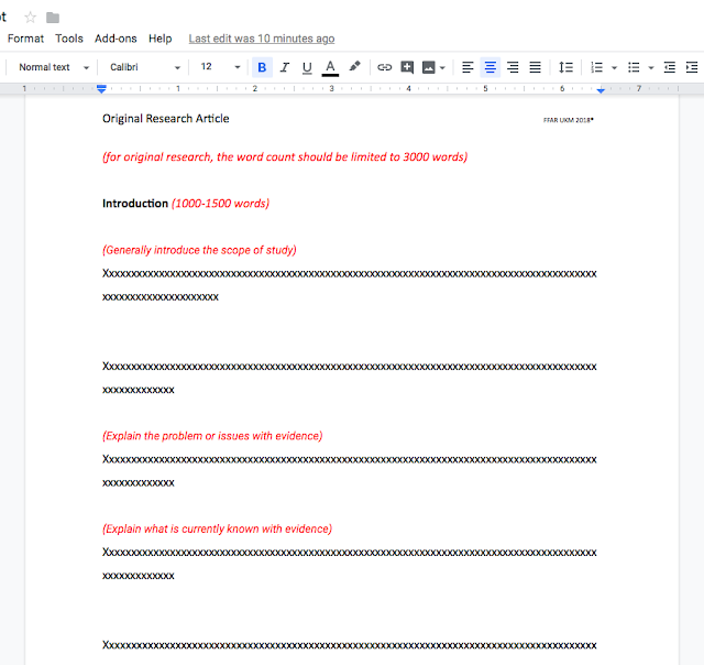 Academic Journal: Template To Prepare Manuscript for Original Research ...