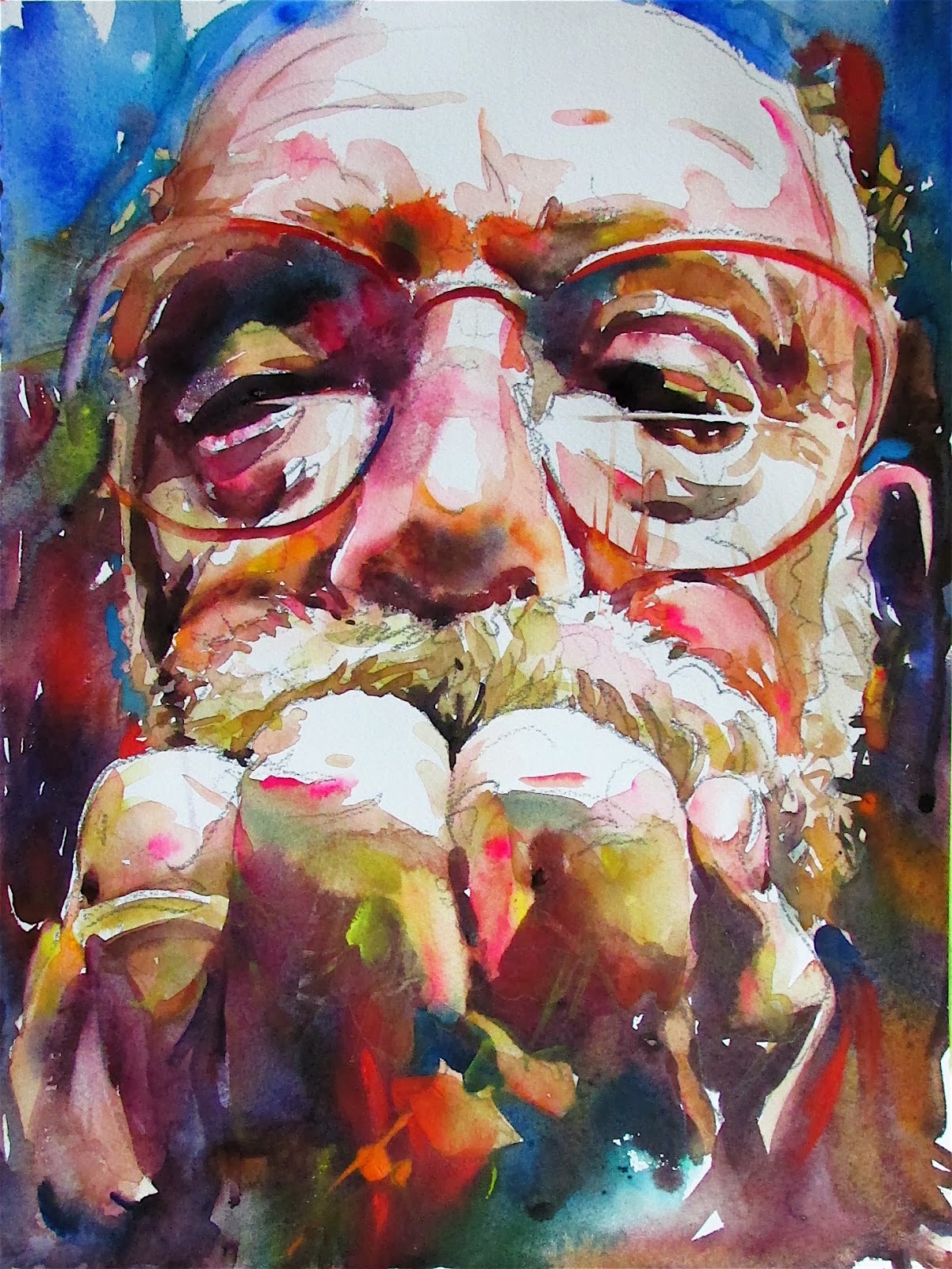 David Lobenberg: Two more self portraits - "The Thinker" and "Seeing It ...