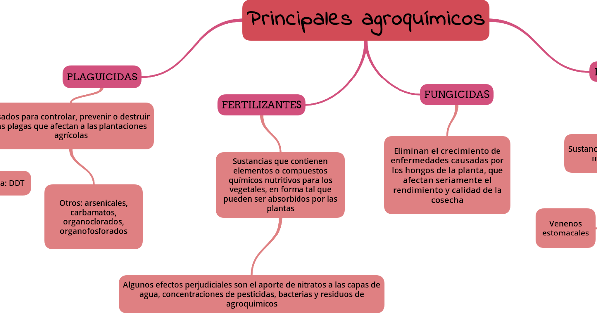 Los Agroquímicos y el ambiente: Mapa conceptual Los Agroquímicos y el ambiente: Mapa conceptual