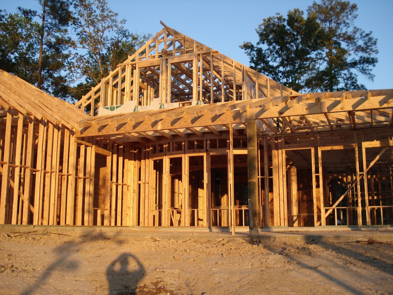 Crabtree House: Framing is almost complete