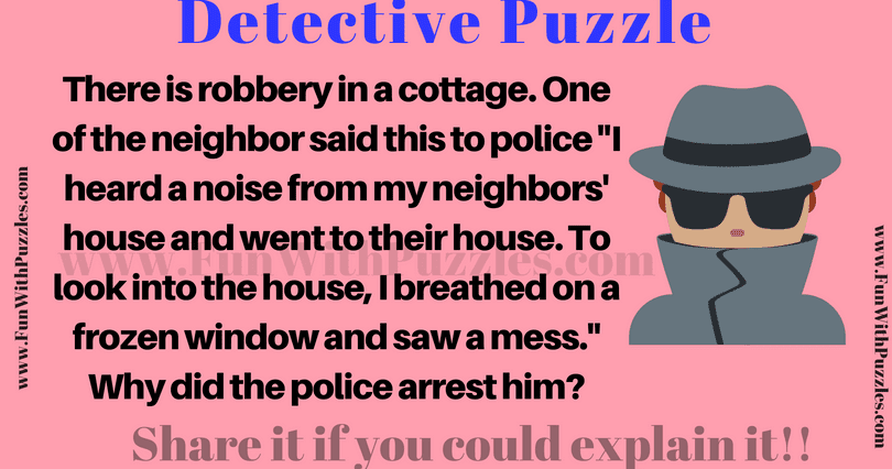 Detective Picture Puzzle with Answer