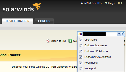 Trooper Thorn's IT documents: Solarwinds User Device Tracker: How To ...
