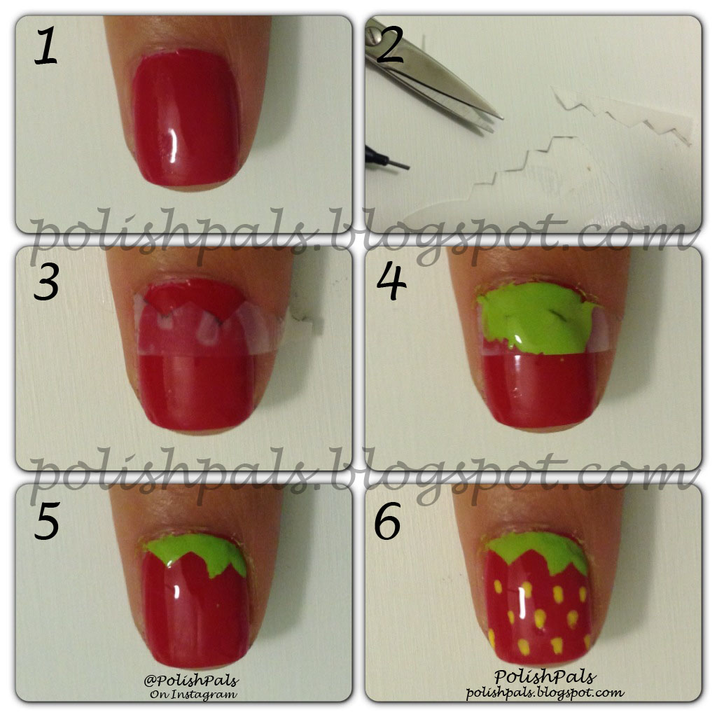 Nail Art Strawberry Tutorial