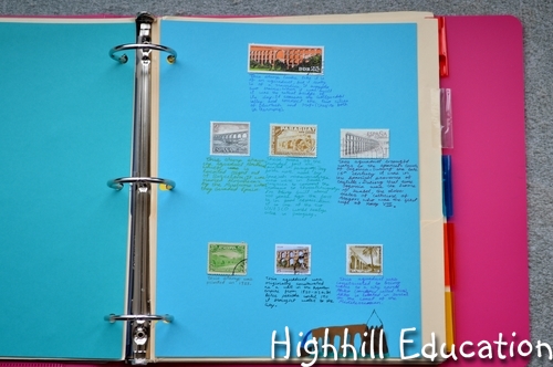 Highhill Homeschool: Learning Through Stamps
