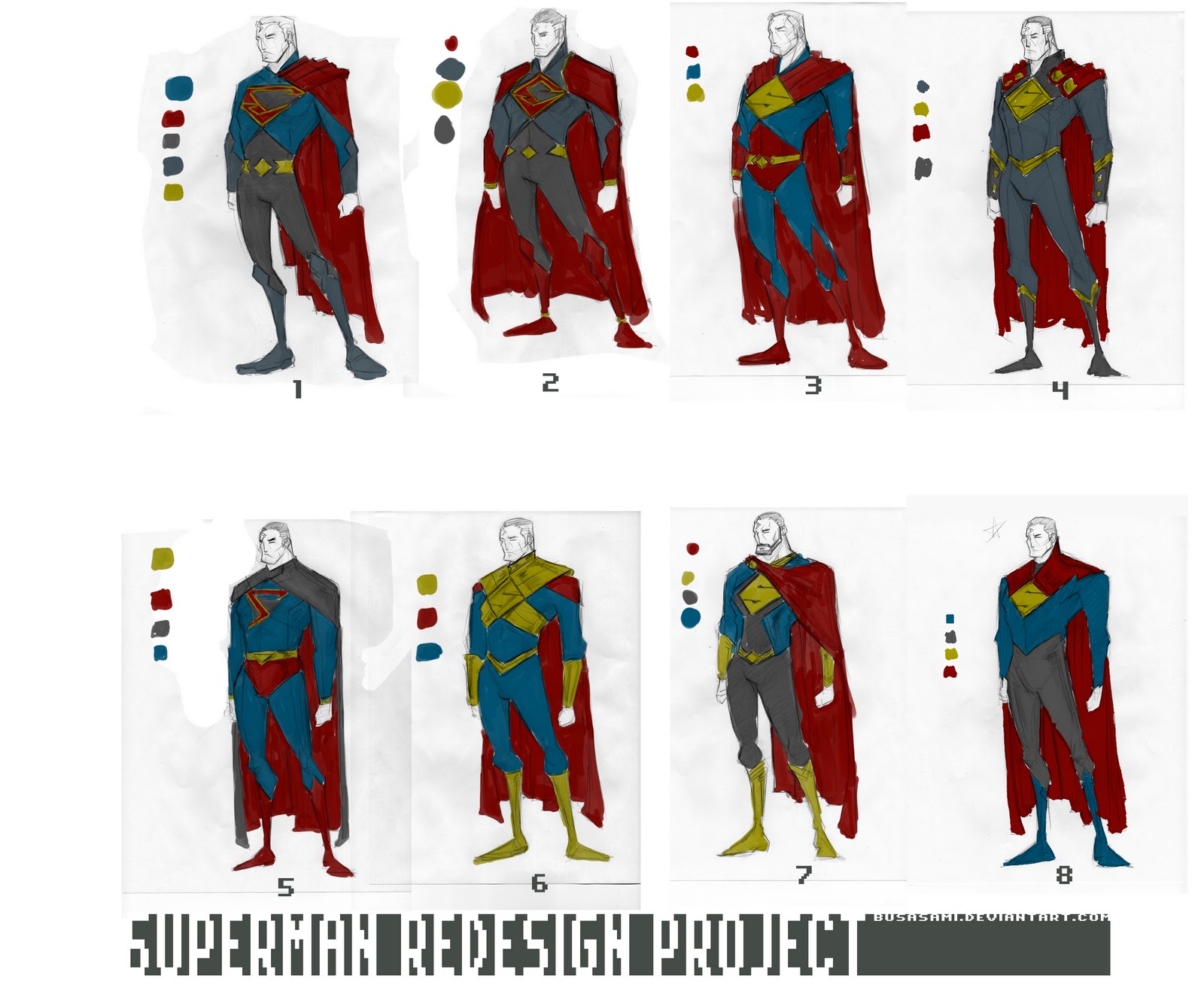 RACKET-PUNCH!: Superman Redesign Color Samples