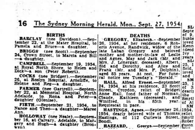 The History Of Matt: Death notices for Alfred Ernest HALL (1870-1954)