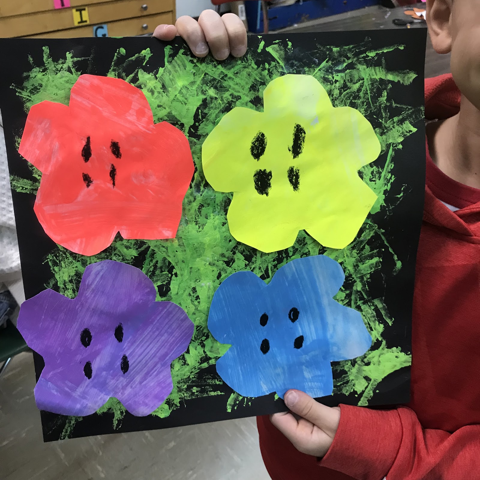 Elements of the Art Room: Kindergarten Andy Warhol Flowers