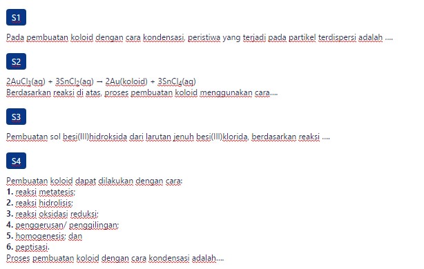 Contoh Soal Pembuatan Koloid dengan Cara Dispersi - Jegeristik