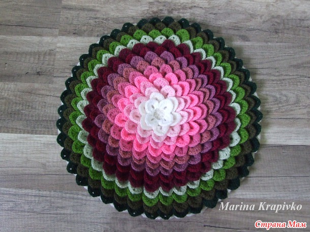 Ergahandmade: Crochet Flower Pillow + Free Pattern Step By Step