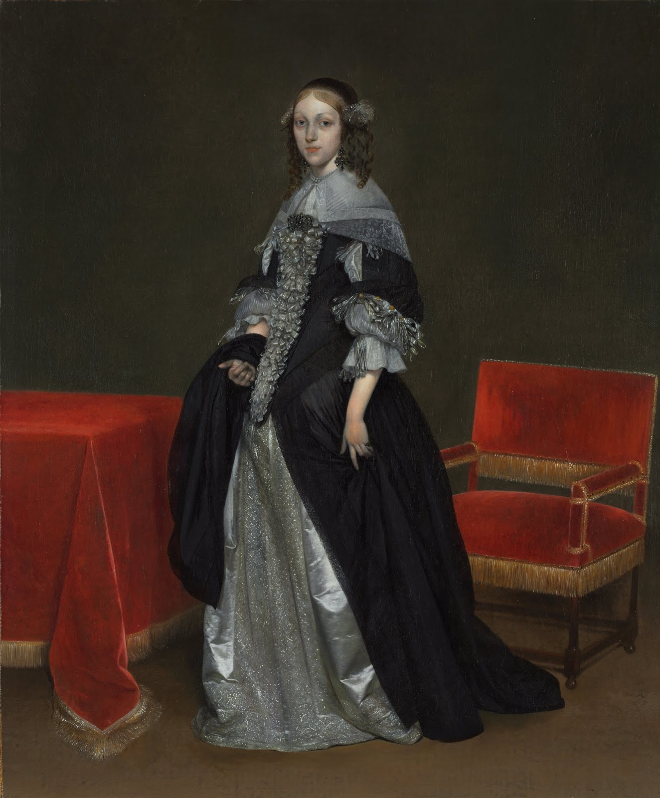 Gerard ter Borch: Portrait of a Woman (1665)
