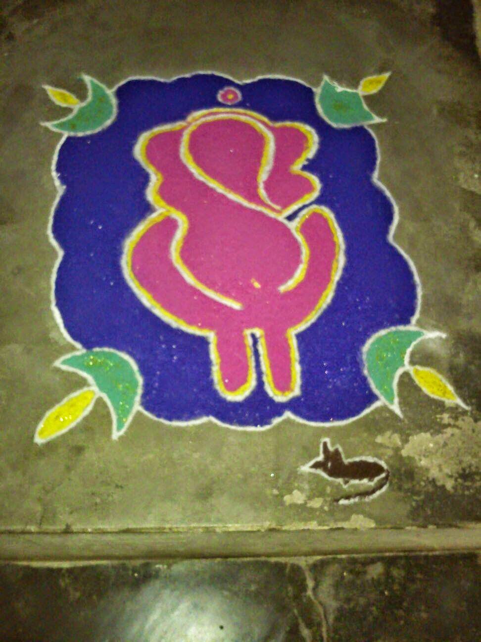 35+ Rangoli Designs of Lord Ganesha for Rituals and Ceremonies