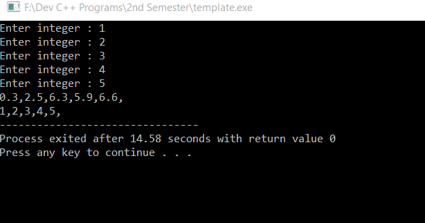 C++ program of template ~ Program Nerd