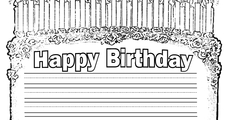 Crayon Palace: "Happy Birthday" alphabet coloring pages