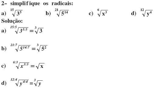 MATEMÁTICA SERIADA: EXERCÍCIOS COM RADICAIS