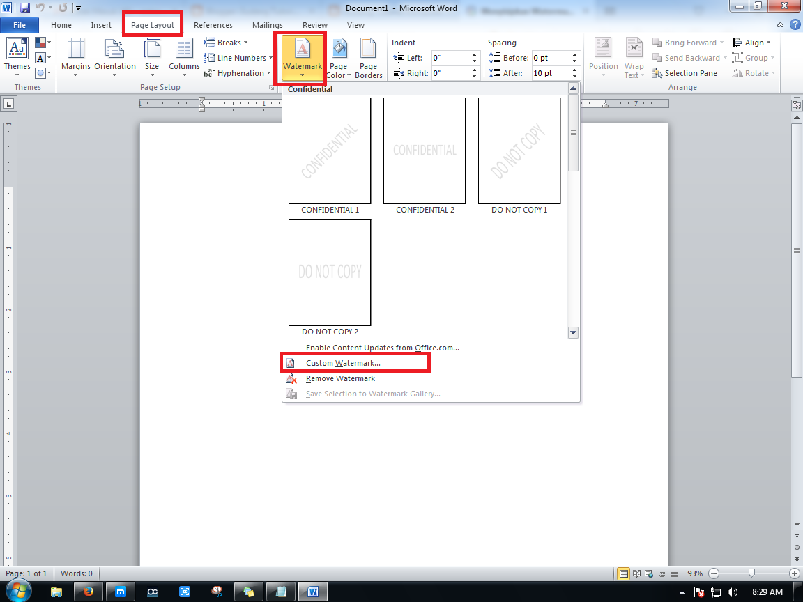 Menyisipkan Watermark di Ms Word ~ Gudang Tutorial Komputer