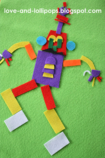 Love and Lollipops: Robot Fun {Felt Robots}