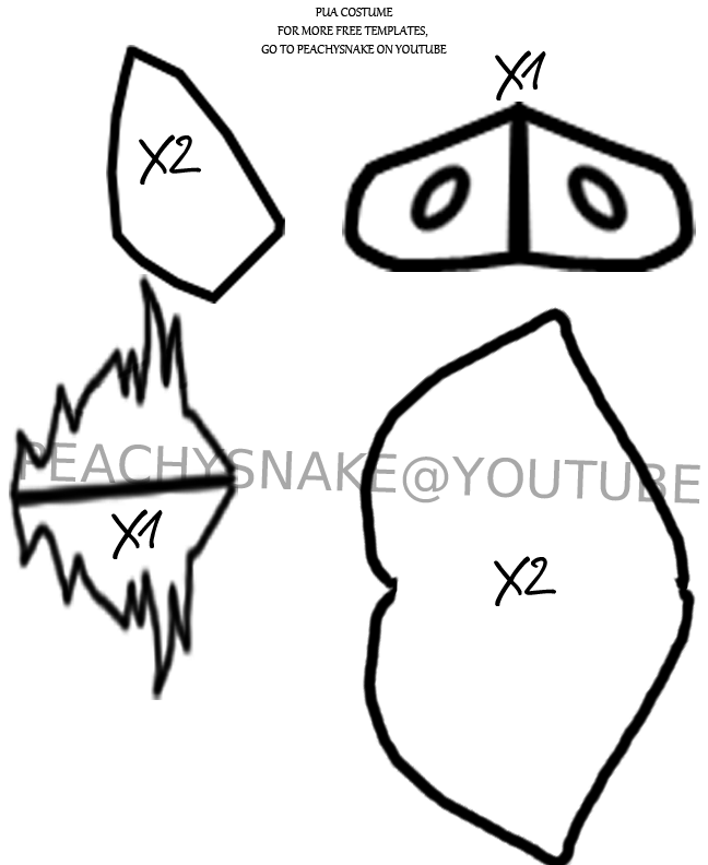 HeartFeltPeach: HOW TO MAKE A PUA COSTUME | FREE TEMPLATE | EASY | LAST ...