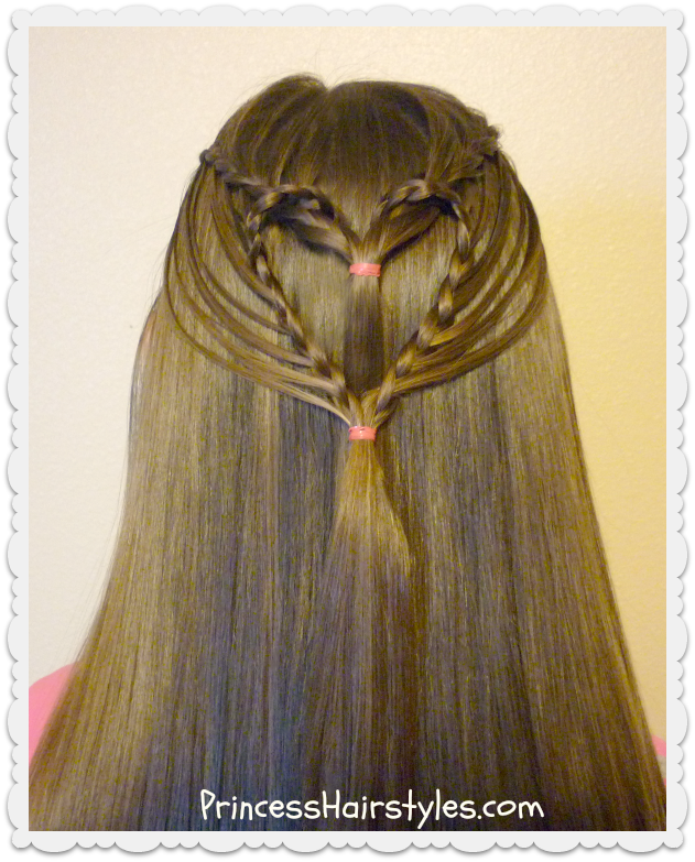 Streaming Heart Hairstyle For Valentine's | Hairstyles For Girls ...