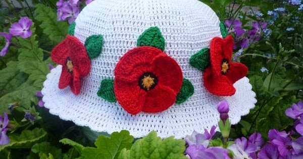 Tina's handicraft : summer hats with poppies