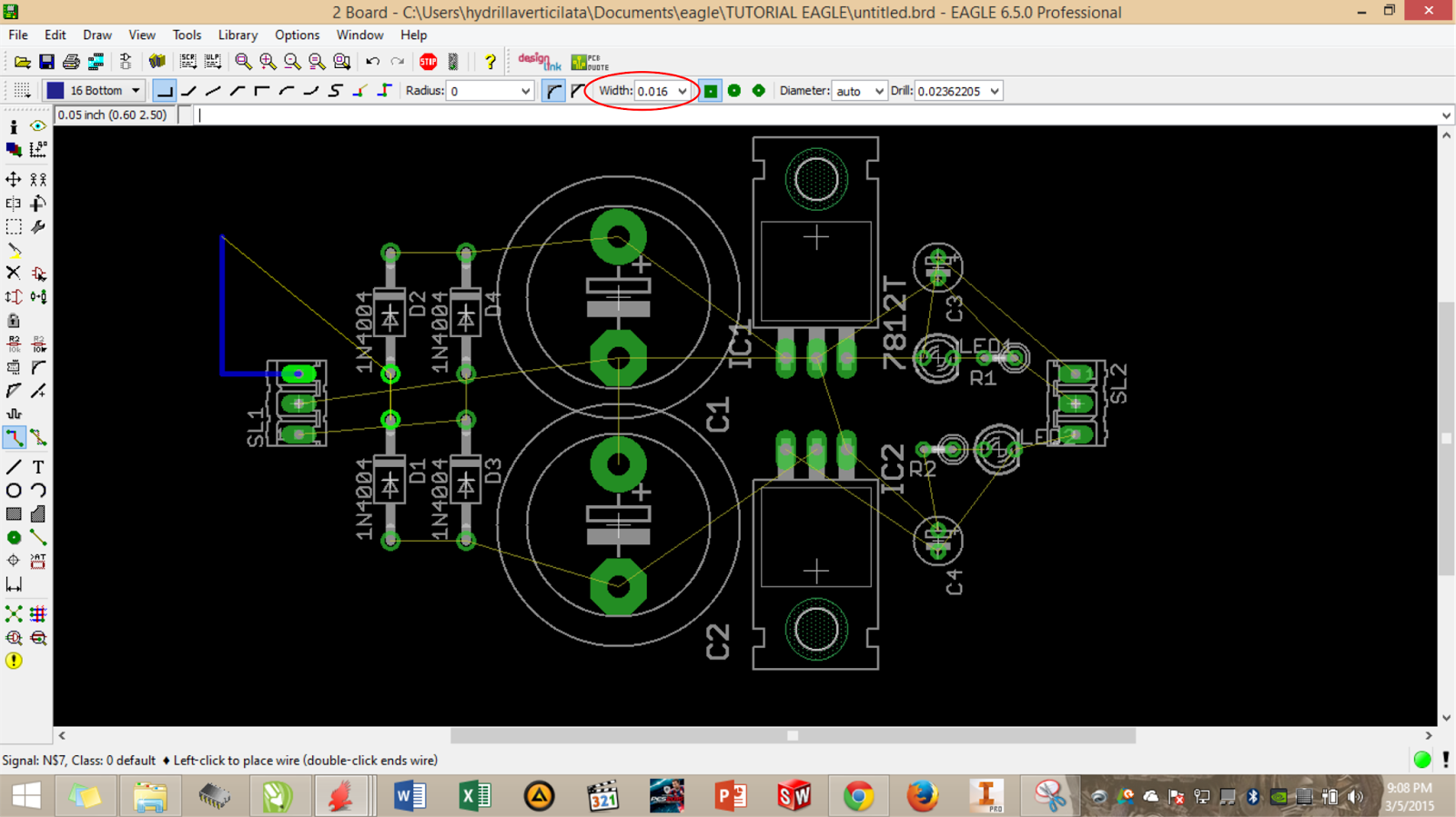 mamentronika: TUTORIAL DESAIN PCB MENGGUNAKAN EAGLE (Membuat Board Part 1)