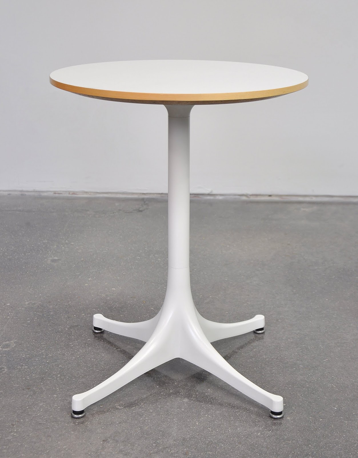 SELECT MODERN: George Nelson for Herman Miller White Pedestal Side or ...