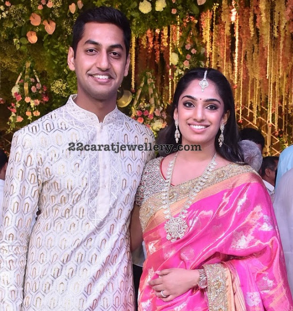 Keshav Reddy and Veena Reddy at Anirudh Reddy Wedding - Jewellery Designs
