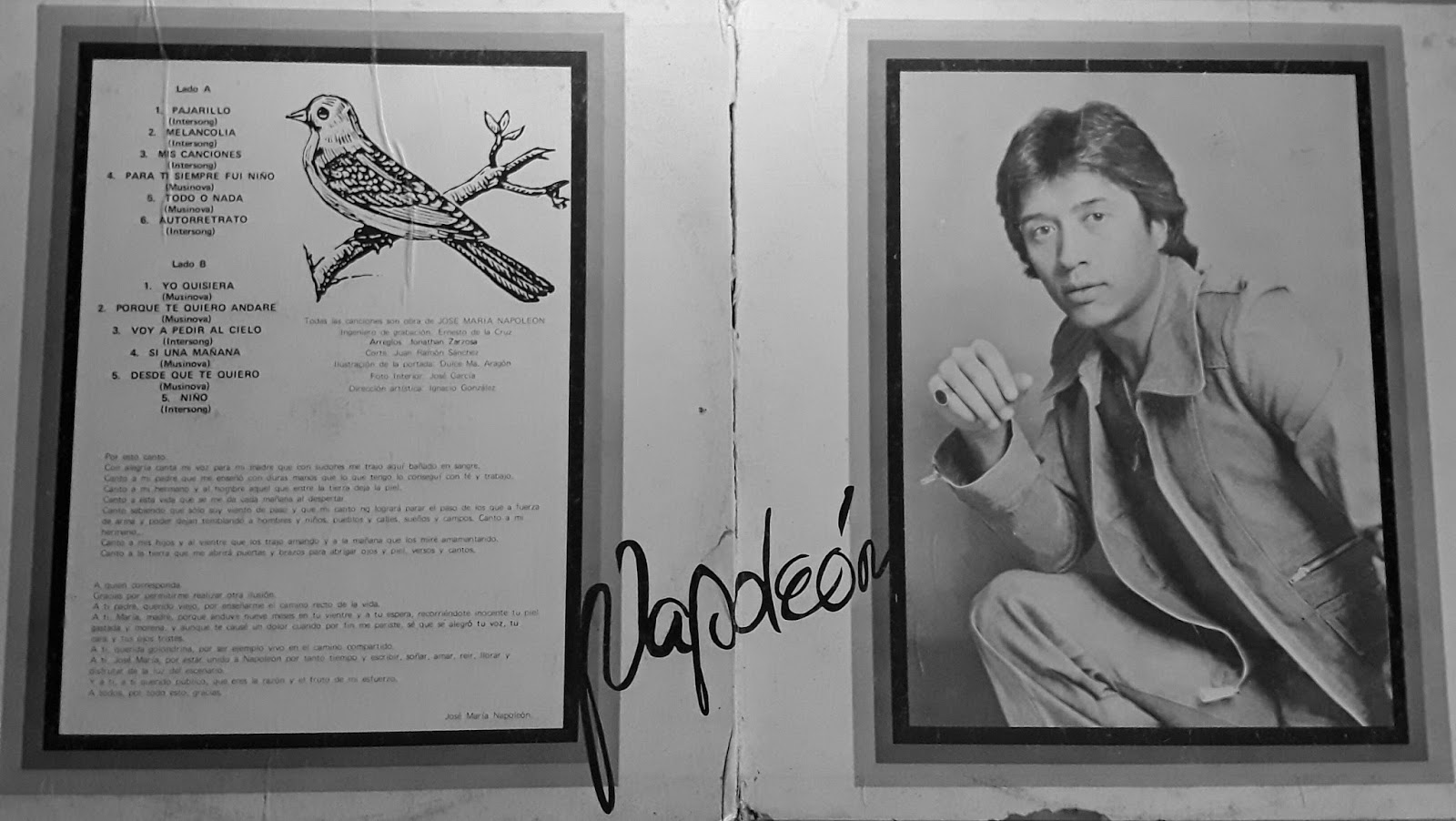 EL SILENCIO Y LA LOCURA: DISCOGRAFÍA JOSÉ MARÍA NAPOLEÓN "PAJARILLO" 1977