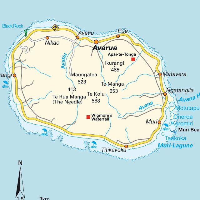 Îles Cook - Cartes géographiques des îles Cook (Nouvelle-Zélande)