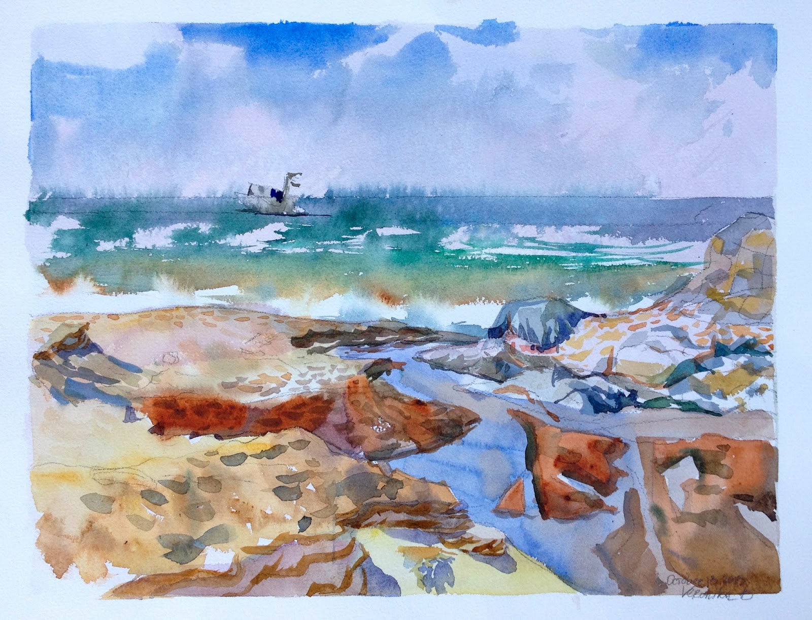 Veronika McLeod: Plein Air in Mexico. Watercolor paintings of Sayulita ...