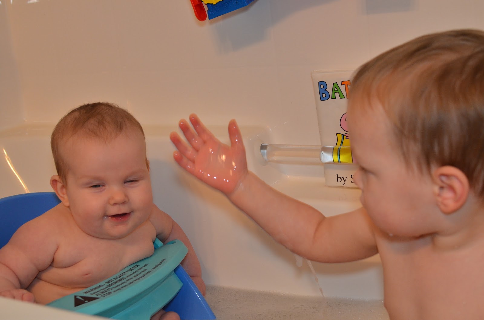 The Little Moments: First Bath With Brother!