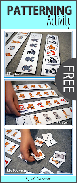 KM Classroom: FREE Woodland Animal Patterning Activity