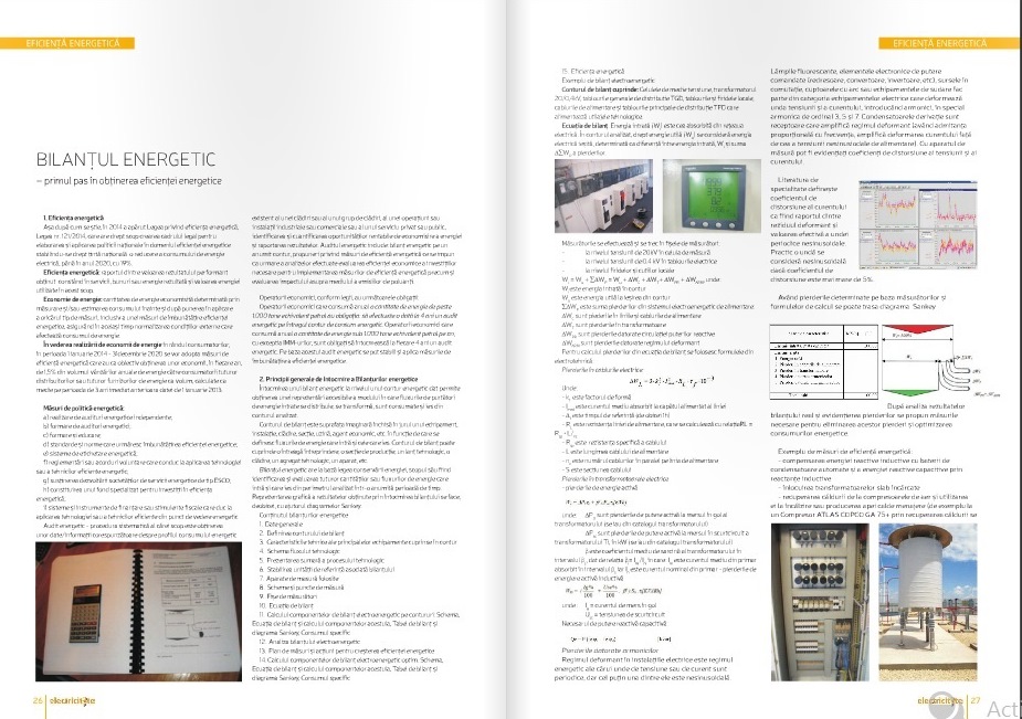 MELIOR ELECTRO ENERGY: Bilanturi energetice