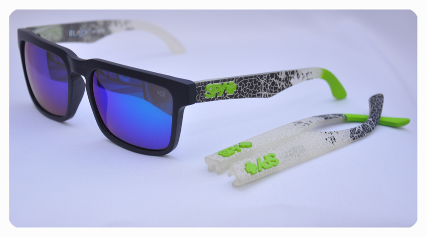Shosasi: SPY + KEN BLOCK - BLACK/CLEAR/GREEN - SPARE LEG (HITAM CLEAR ...