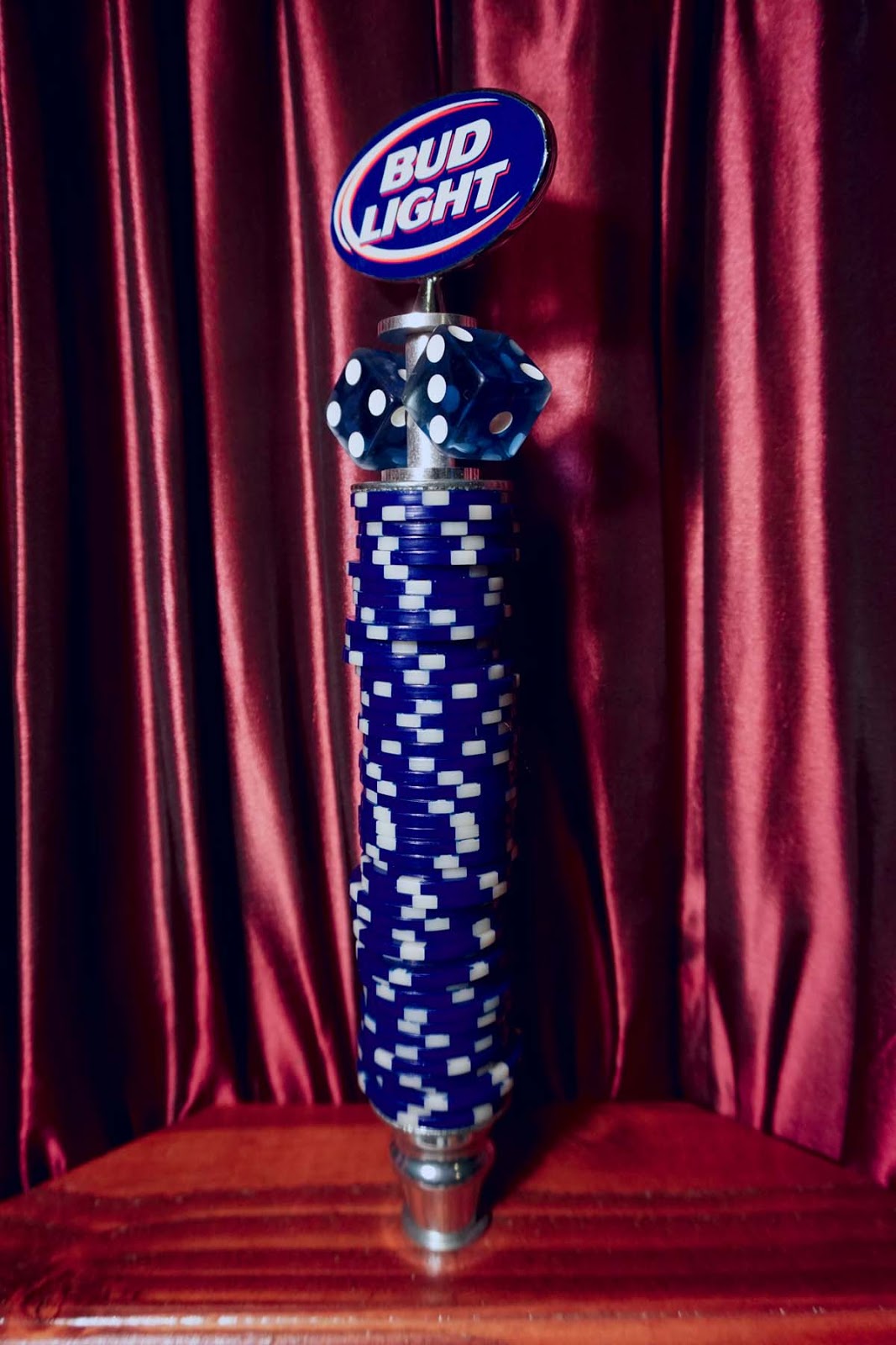 Tap Handle #497: Bud Light - Poker Chips and Dice