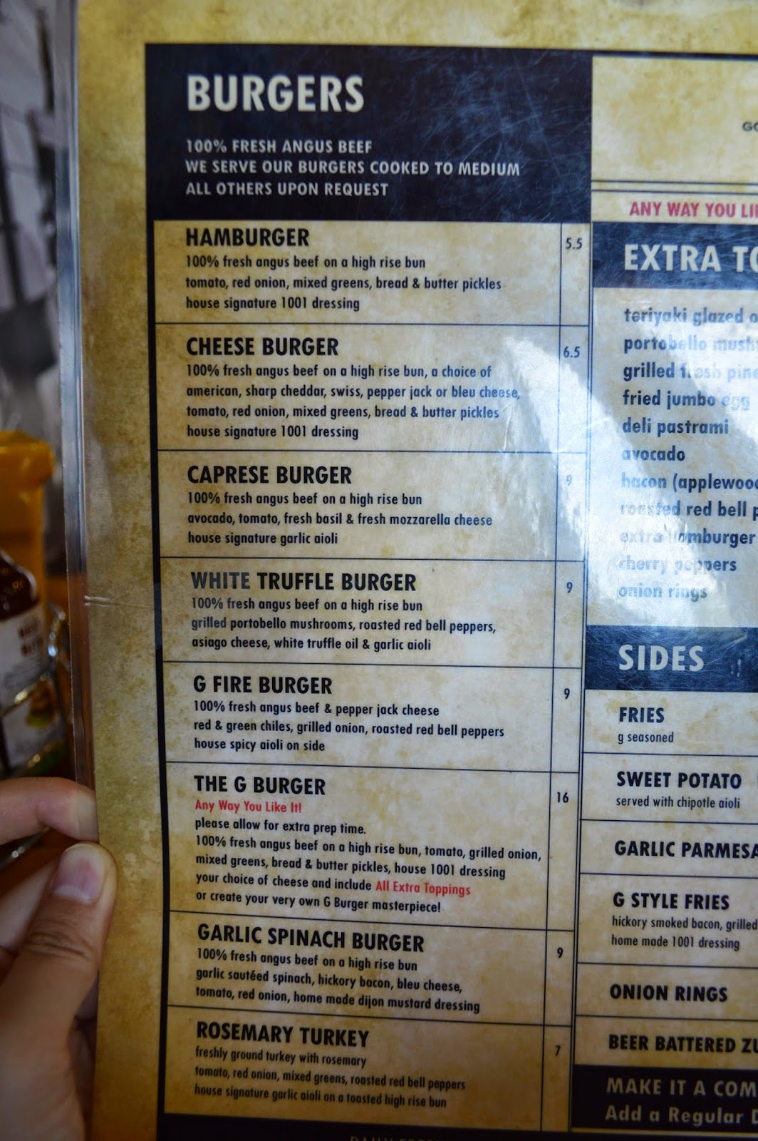 GEE-UICY BURGERS @ G BURGER - IRVINE