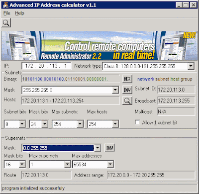 Penghitung (kalkulator) alamat IP, Sub Net ~ Blog Fery