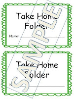 Half Day in Pre K: Take Home Folders and Name Tags