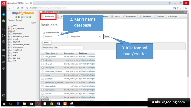 Membuat Database MariaDB Dengan PHPMyadmin