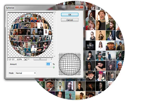 PhotoEffect: How To Create a Spherical Collage in Photoshop
