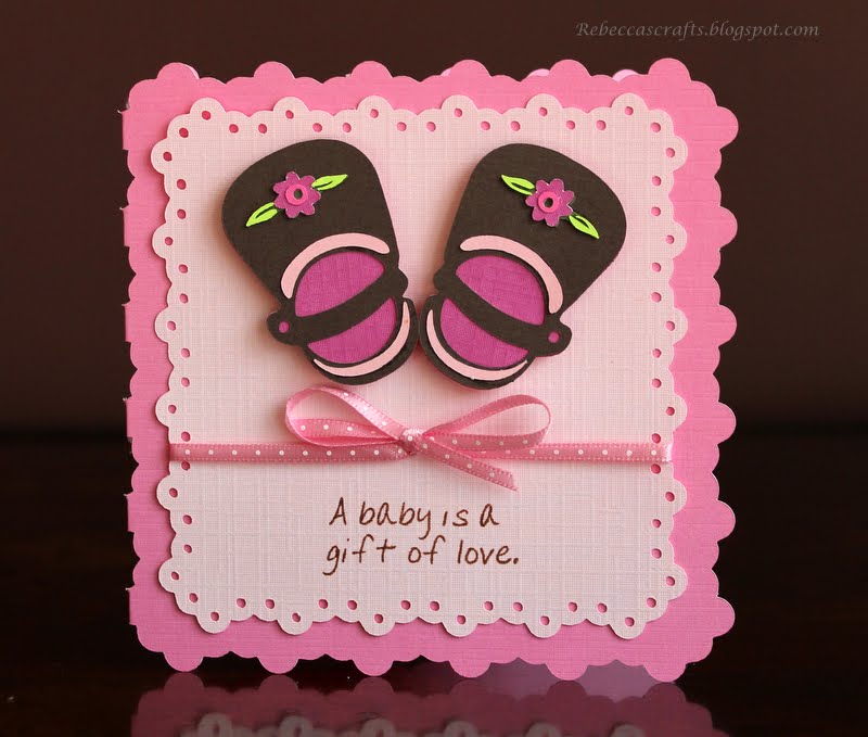 Rebecca's Crafts: Baby Shoes Card using the Cricut