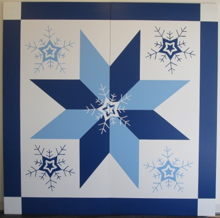 Hancock County, Ohio Barn Quilts: Smith's Snowflake Barn Quilt Square