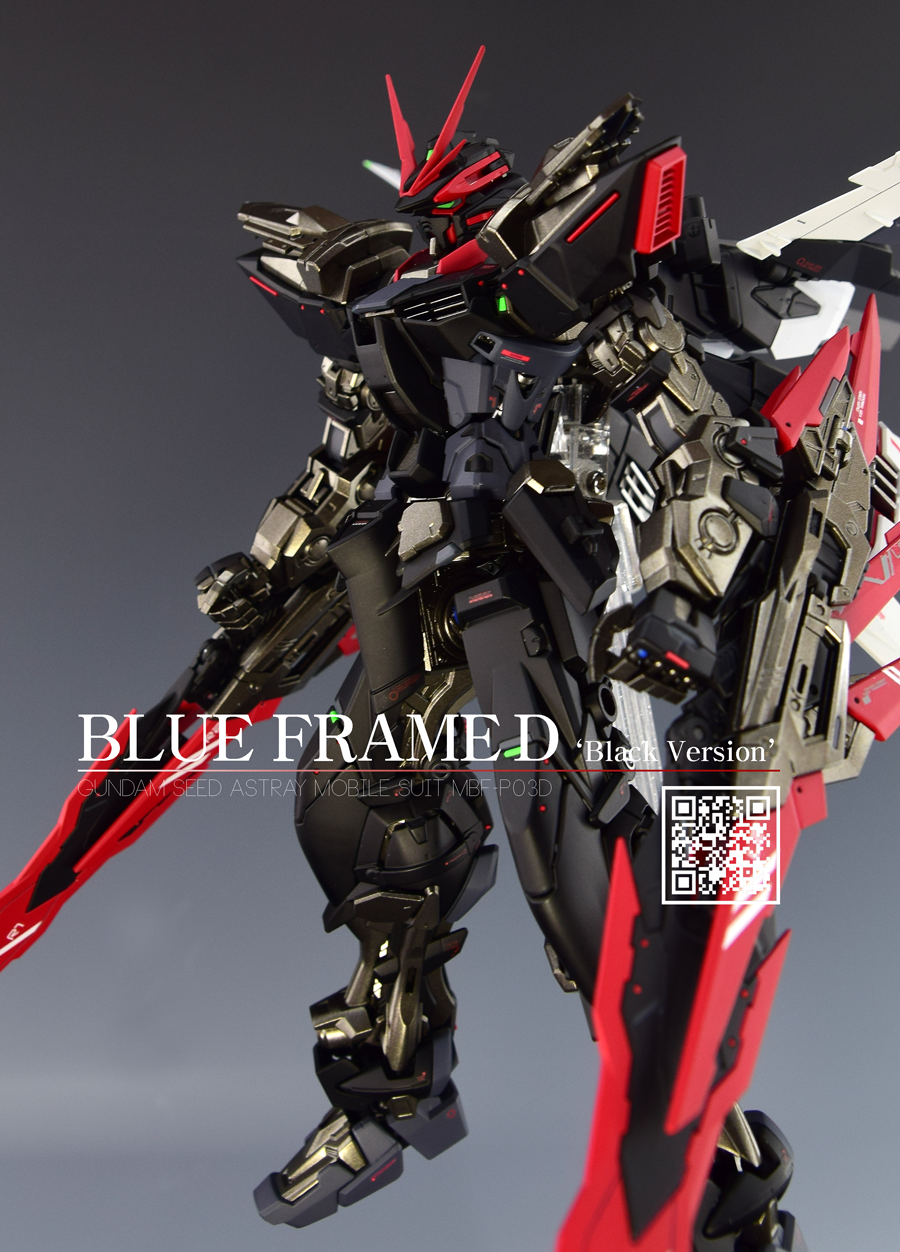 GUNDAM GUY: MG 1/100 Astray Blue Frame D [Black Ver.] - Customized Build