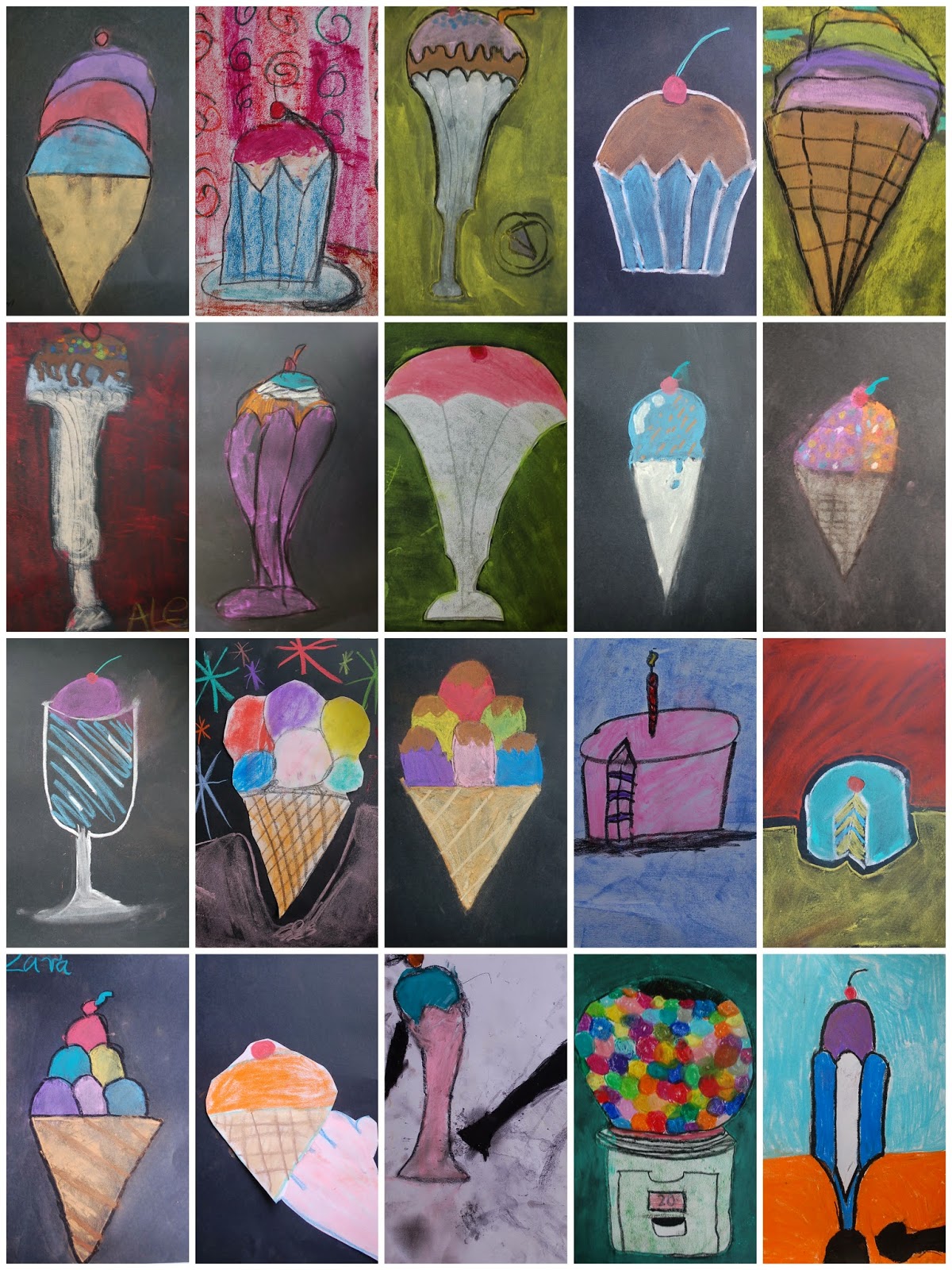 Sunnyside Art House: Pastel Desserts - inspired by Wayne Thiebaud