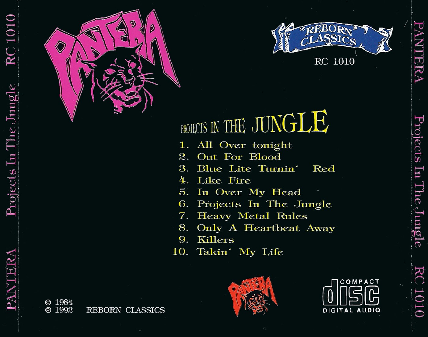 AOR Night Drive: PANTERA (Hair Metal) - Projects in the Jungle