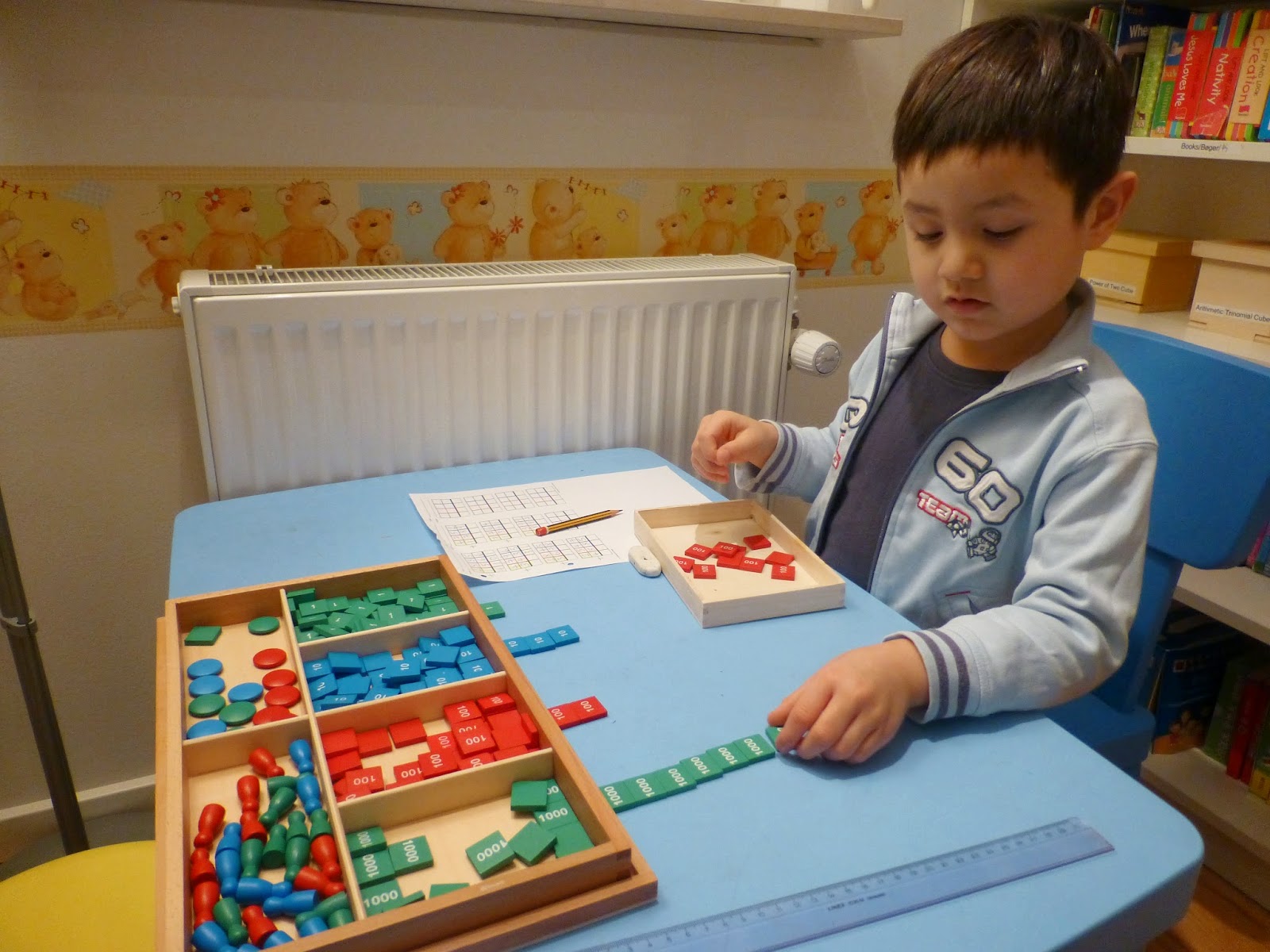 Family FECS: Montessori Activity: Stamp Game - Dynamic Addition