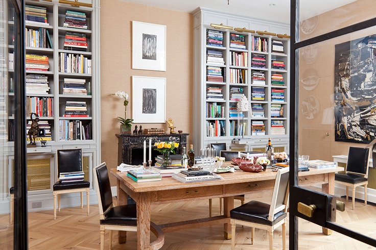 Home Interior Design: Moody Home Libraries