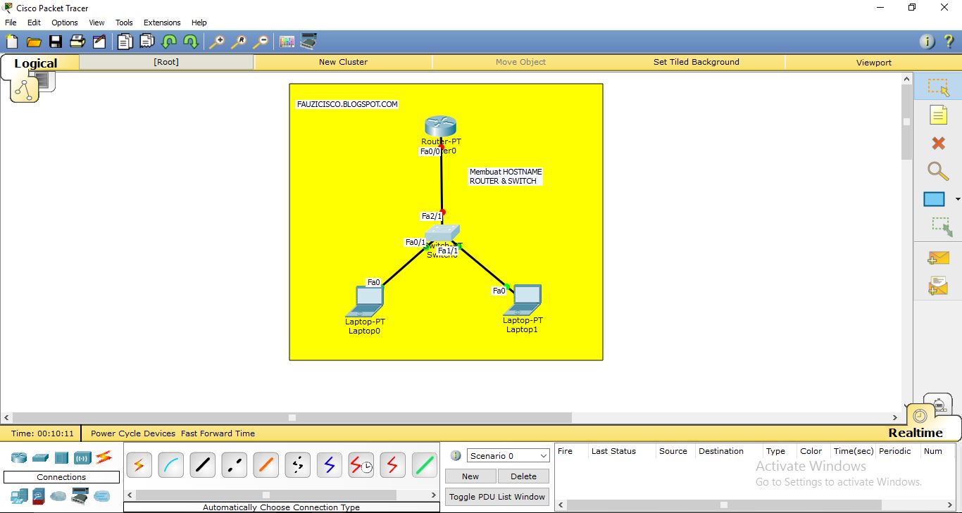 Cara Membuat Hostname di Cisco Packet Tracer
