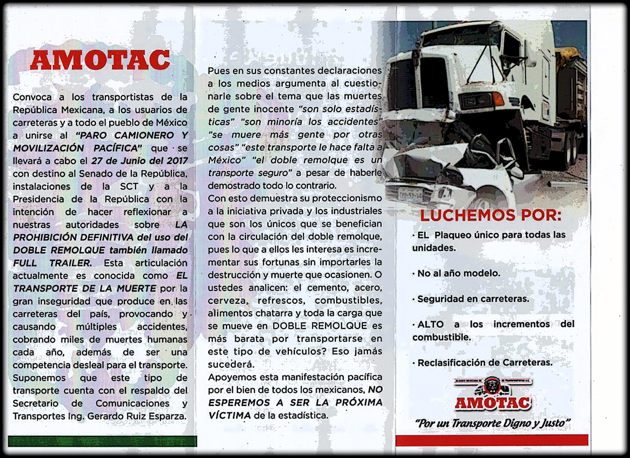 Ala Sur: La Muerte viaja en Doble Remolque: AMOTAC