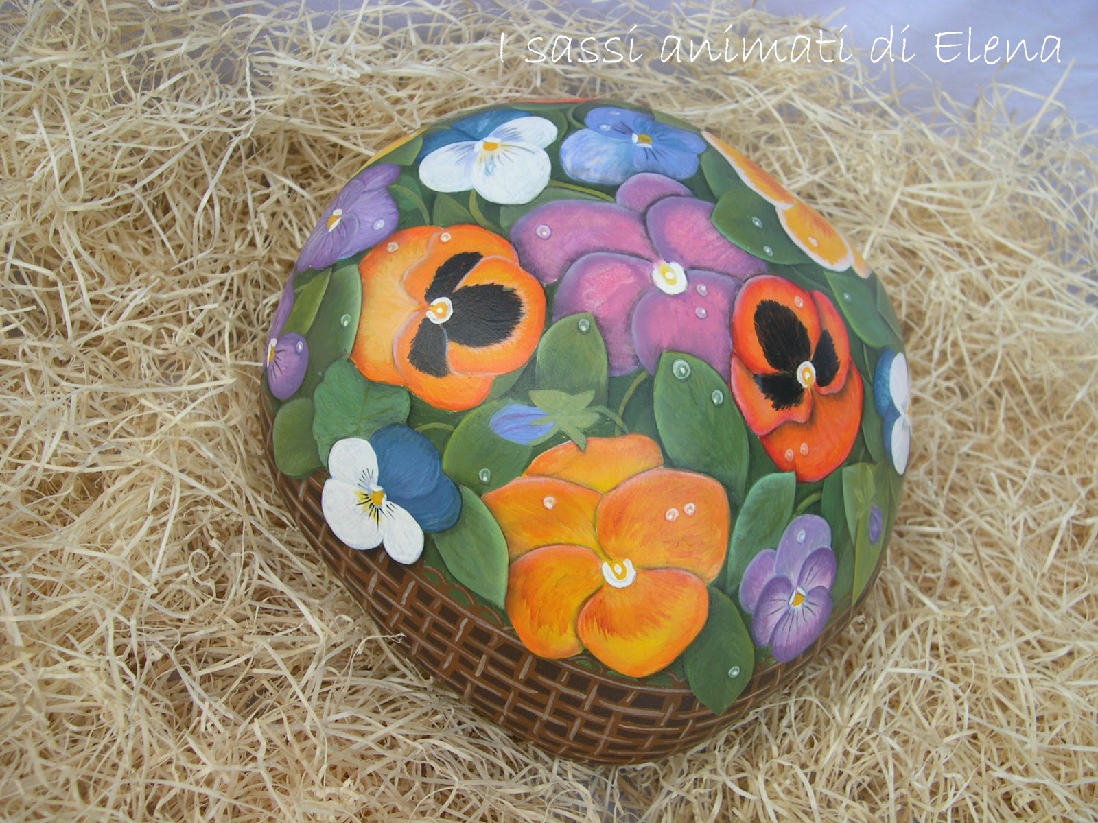 Elena Sanson Arte su Sasso: Sassi dipinti primaverili